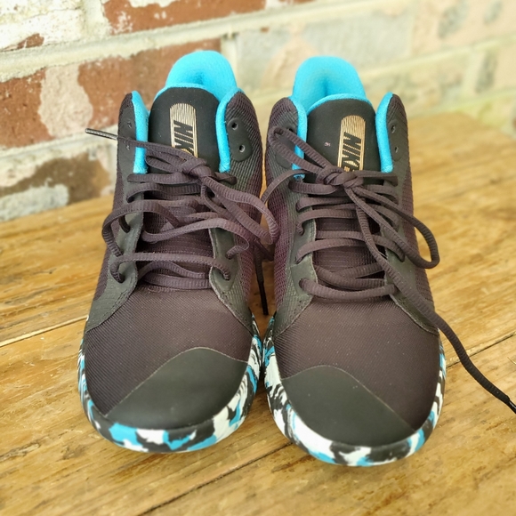 Nike | Shoes | Nike Precision 11 Aq749505 Sz 65 Bball Sneakers Blue Blk ...